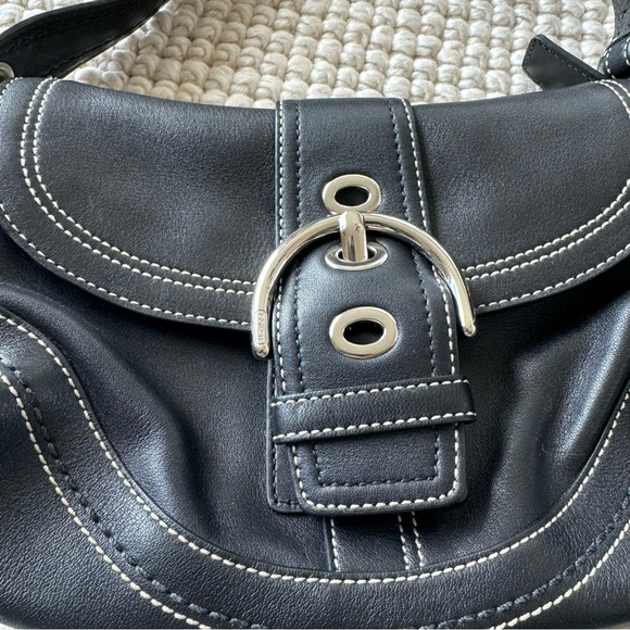 Coach | Bags | Genuine Coach Black Leather Shoulder Soho Bag Y2k ...
